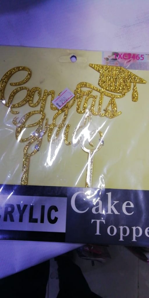 Congrats Grad Cake Topper – Hexa Blue